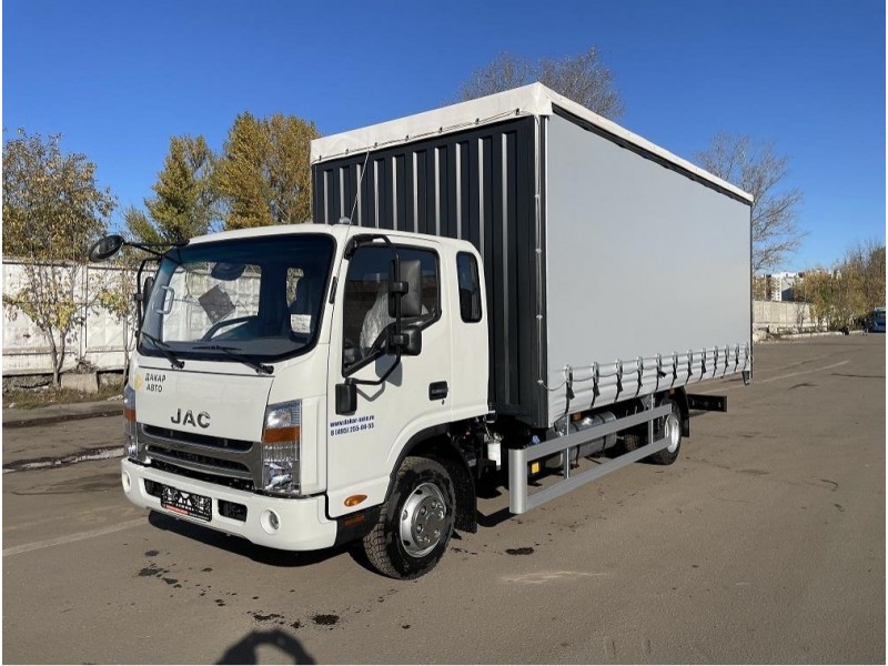 Бортовой тентованный Jac N90 5,8т, 6,2м со спальником и еврошторой на 3 ...